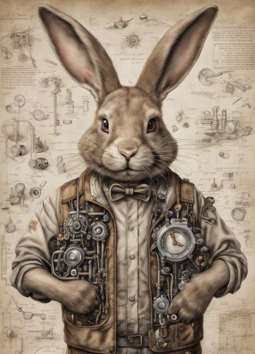 Robo Rabbit #2 - AI Generated Artwork - NightCafe Creator