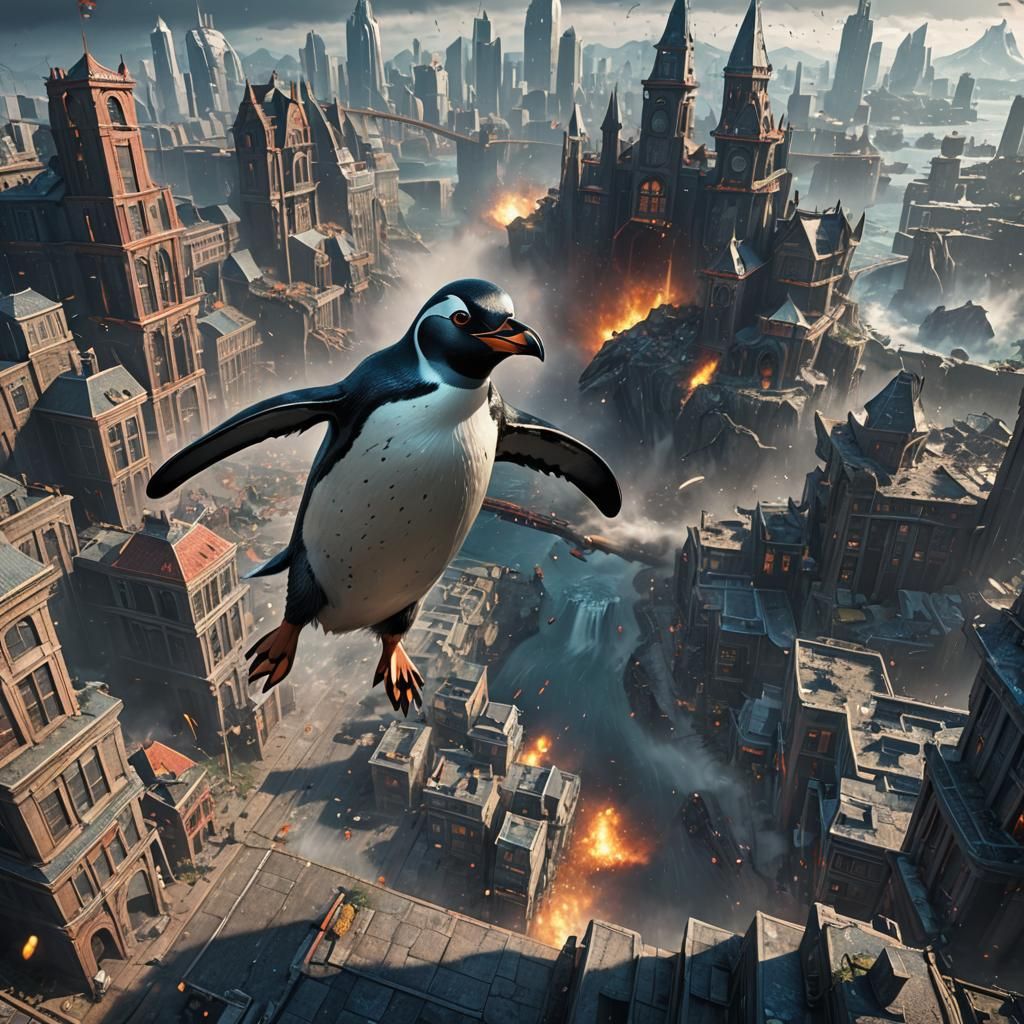 Bad Penguin - AI Generated Artwork - NightCafe Creator