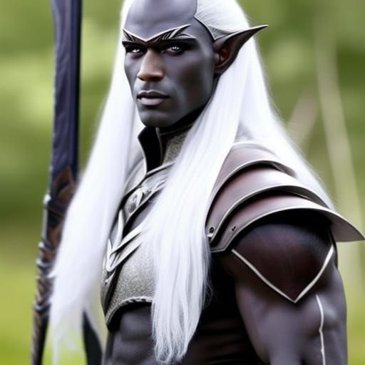 handsome man, dark elf, warrior, fantasy - AI Generated Artwork - NightCafe Creator
