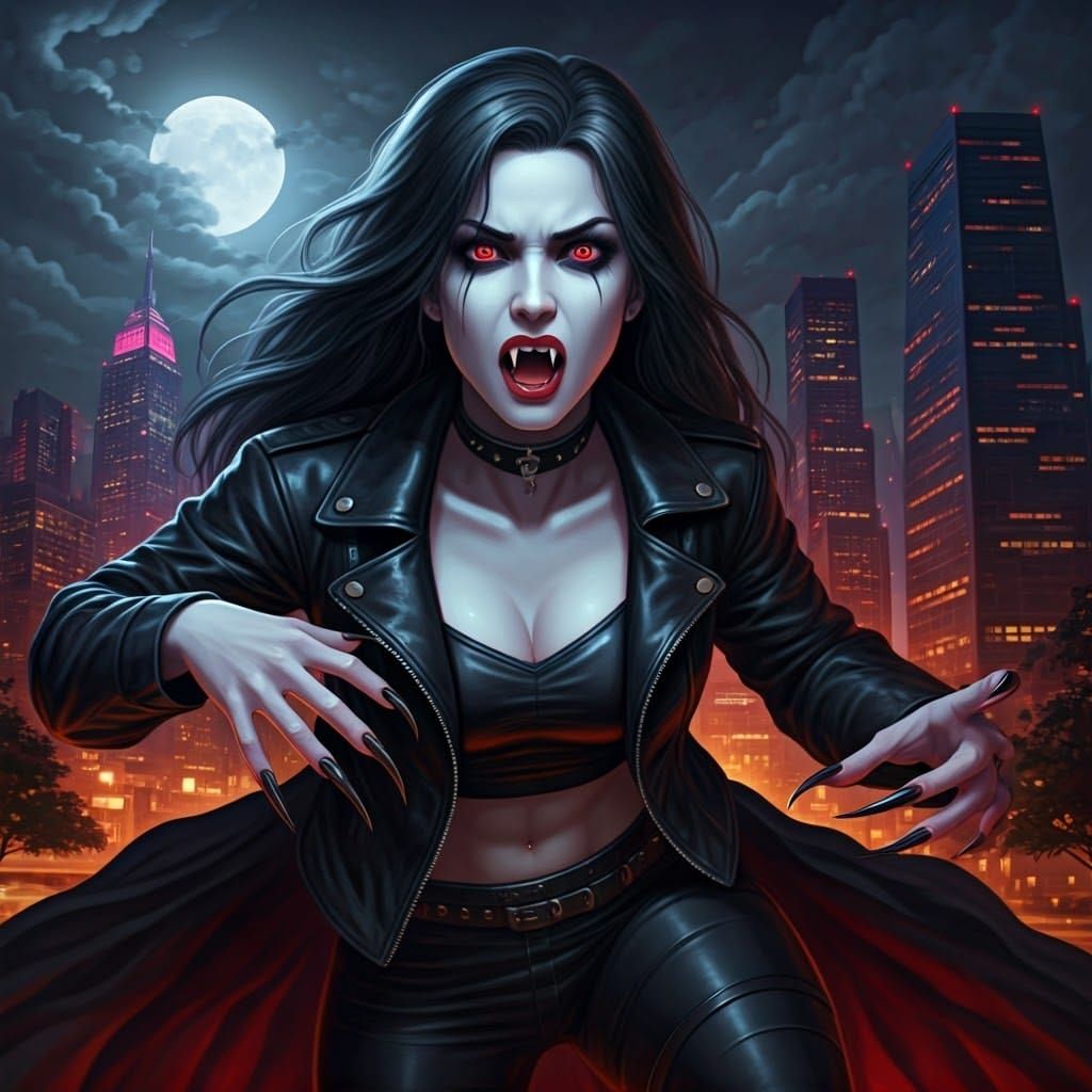 A modern female vampire. - A modern female vampire.