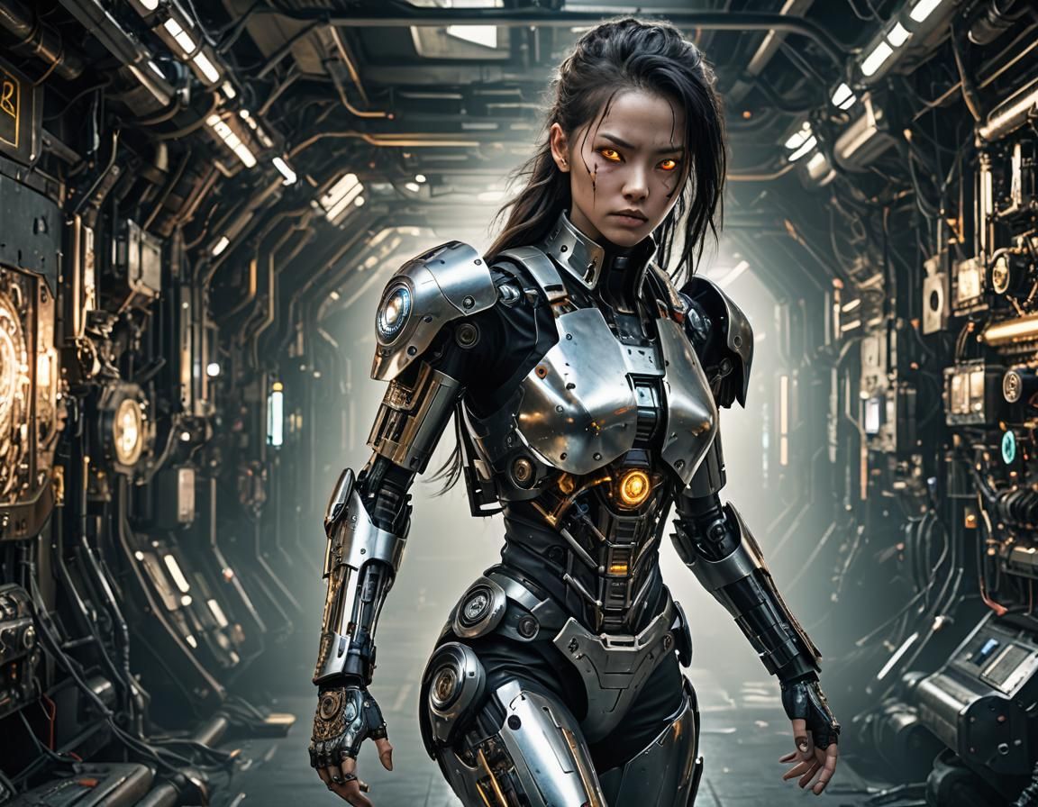 Cyborg hunter - AI Generated Artwork - NightCafe Creator