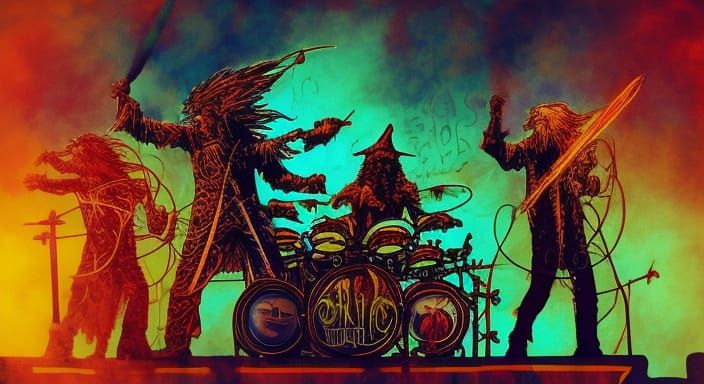 Middle Earth Psychedelic Punk - AI Generated Artwork - NightCafe Creator