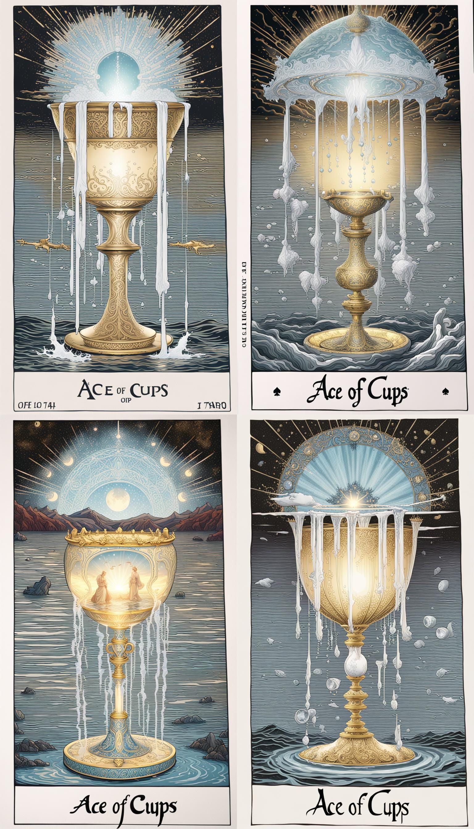 Ace of Cups Tarot card - AI Generated Artwork - NightCafe Creator