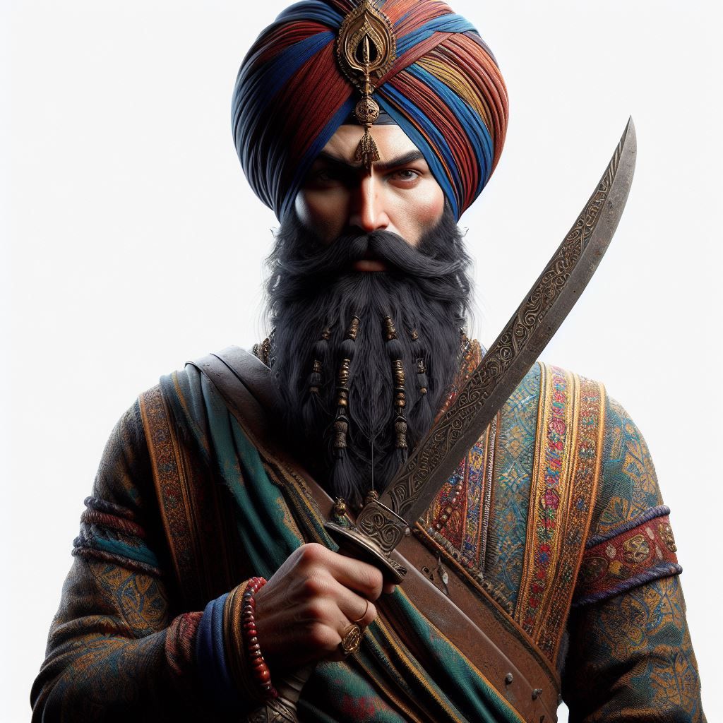 A portrait of a formidable Sikh warrior - AI Generated Artwork ...