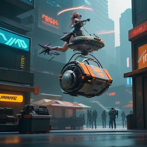 wheeled outdoor mobile gyro vendor hovering high in the air | Fifth ...