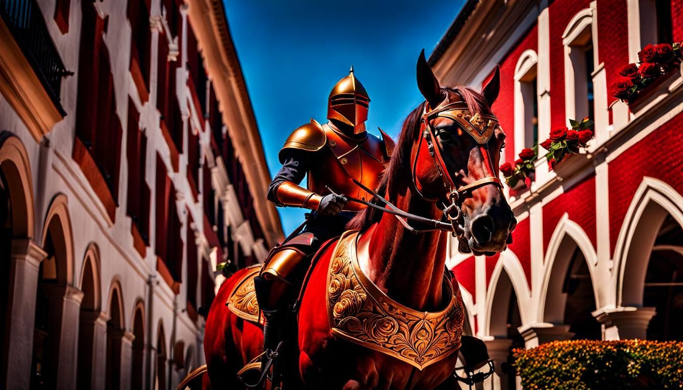 The Red Knight Arrived - AI Generated Artwork - NightCafe Creator