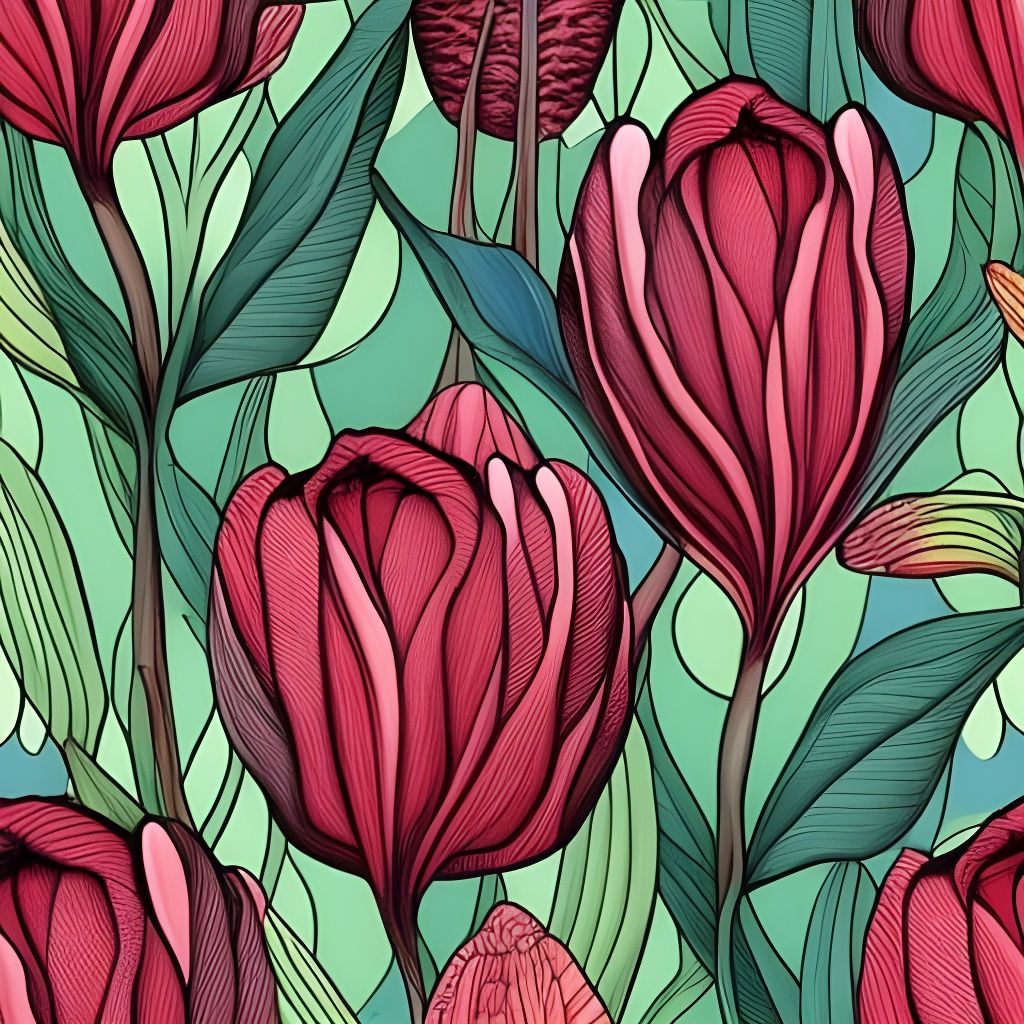 Floral Pattern #9 - AI Generated Artwork - NightCafe Creator