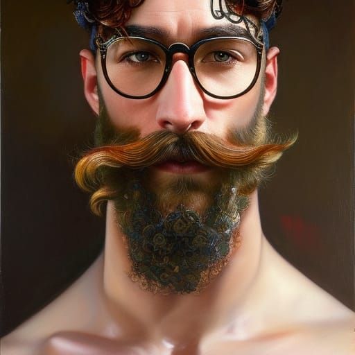 Hipster Stache - AI Generated Artwork - NightCafe Creator