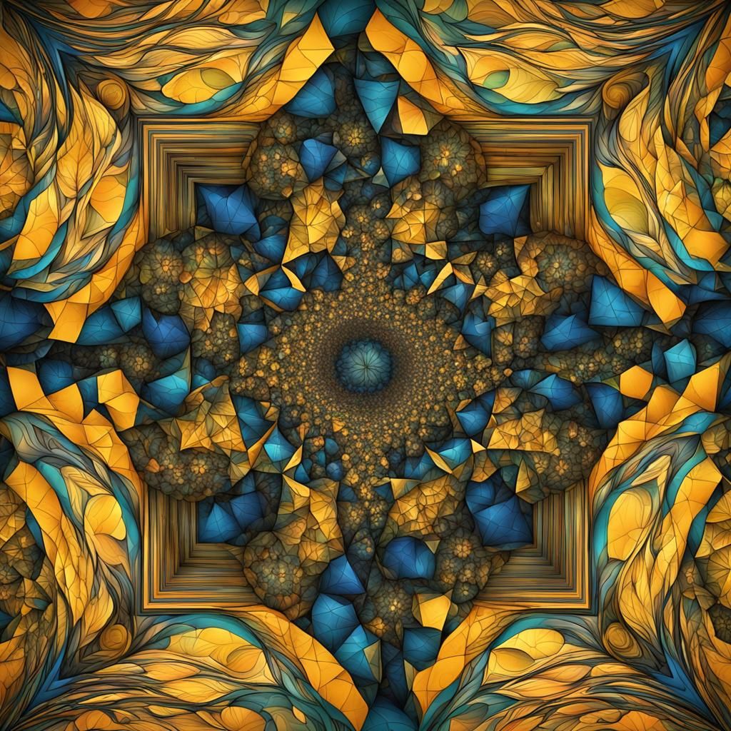 Abstract explorations of geometric shapes and forms, such as fractals ...