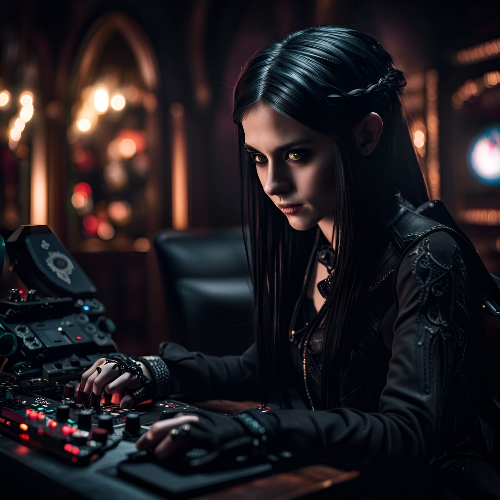 Tech Goth - AI Generated Artwork - NightCafe Creator