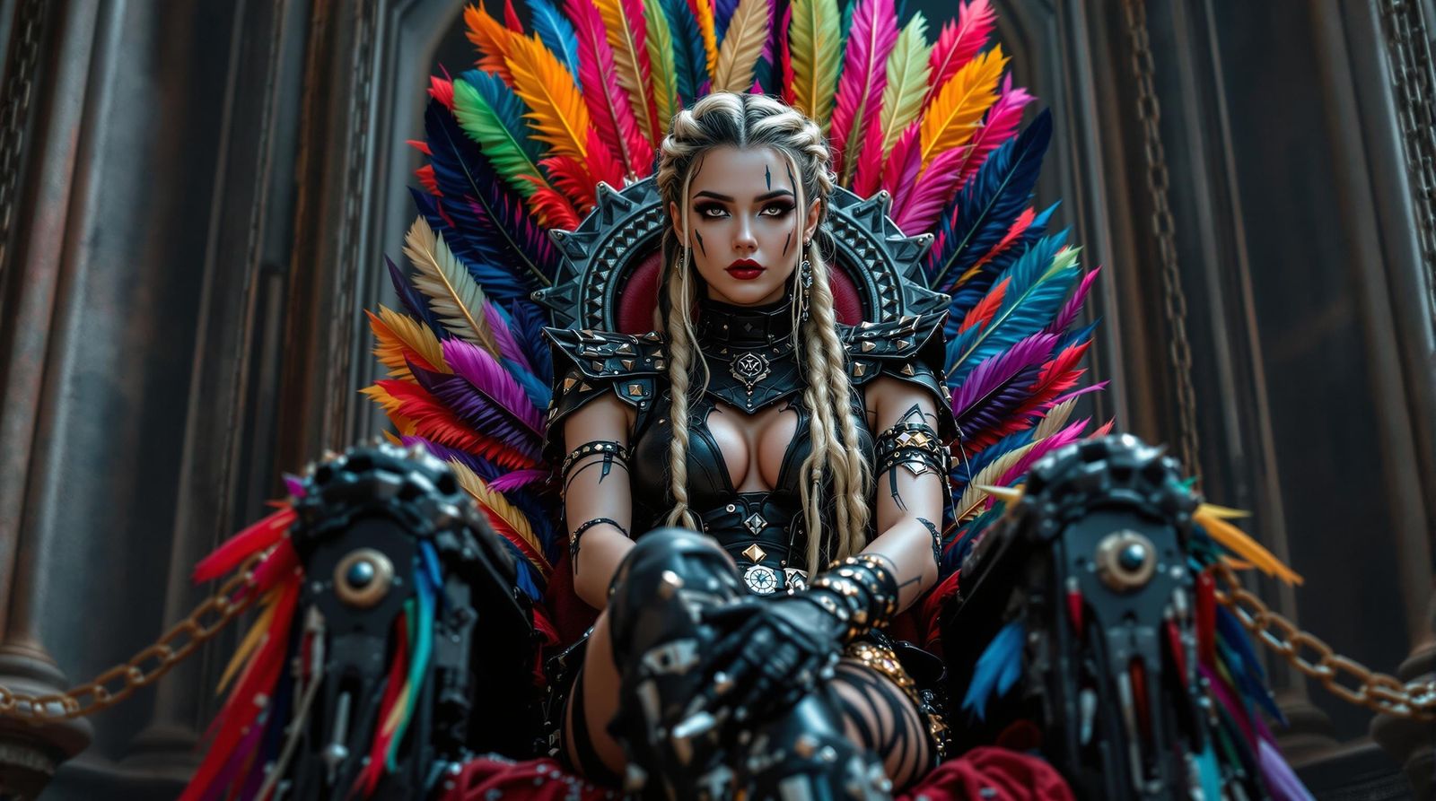 feather throne queen - Cyber Gothic Queen Reigns Supreme