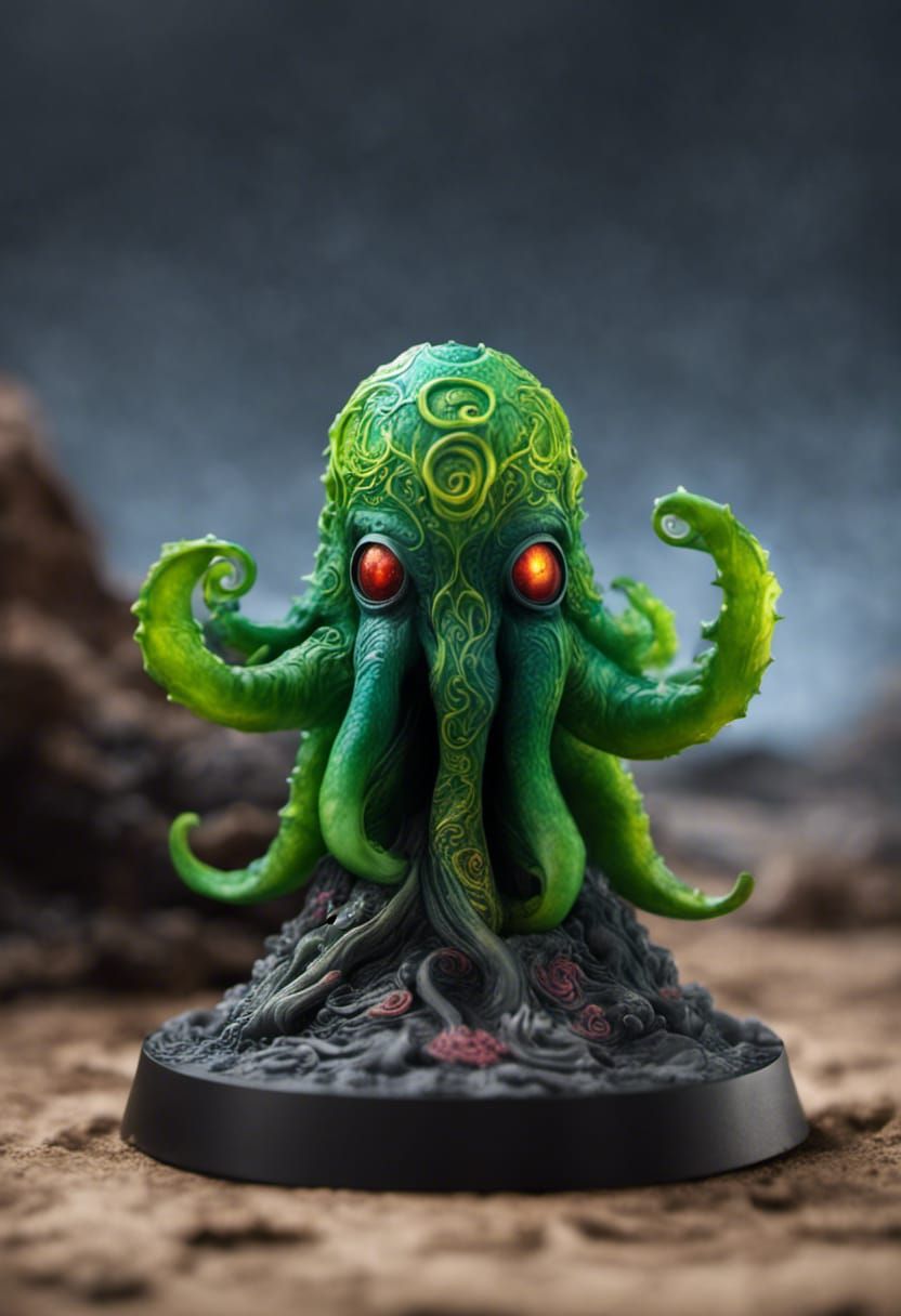 Magnificent cthulhu rising from the ashes by Mike Vargas, colorful by ...