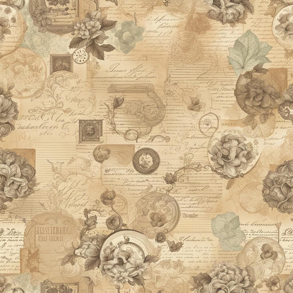 Vintage digital paper - AI Generated Artwork - NightCafe Creator