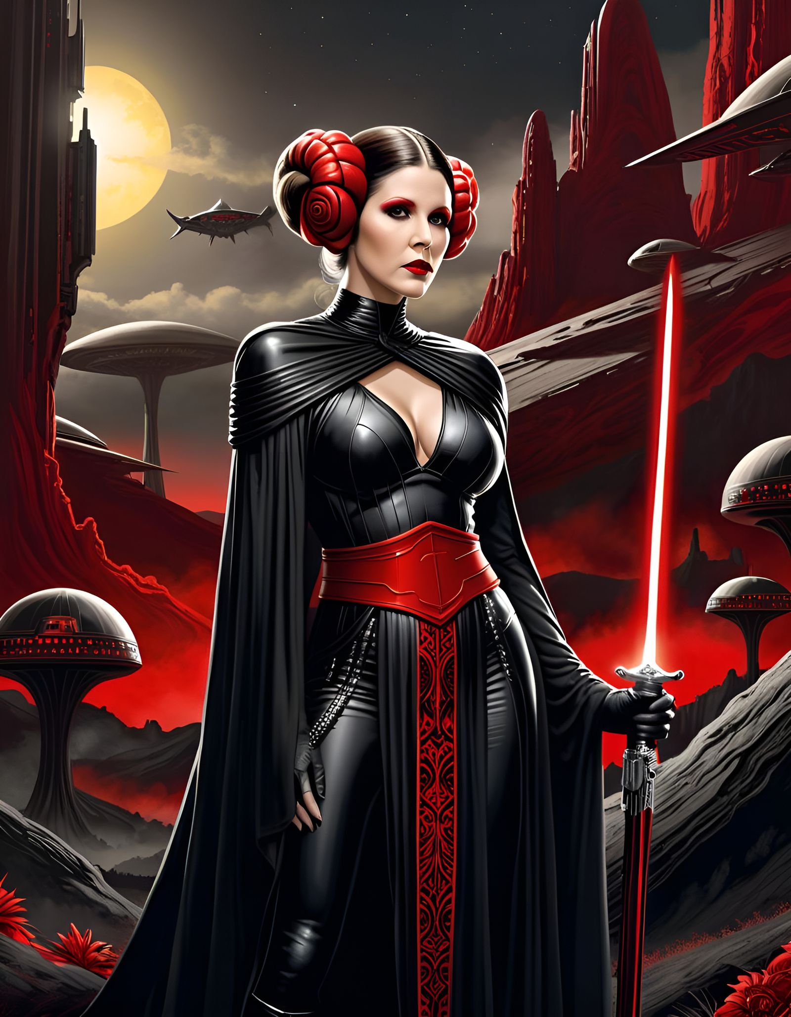 Sith Leia - AI Generated Artwork - NightCafe Creator