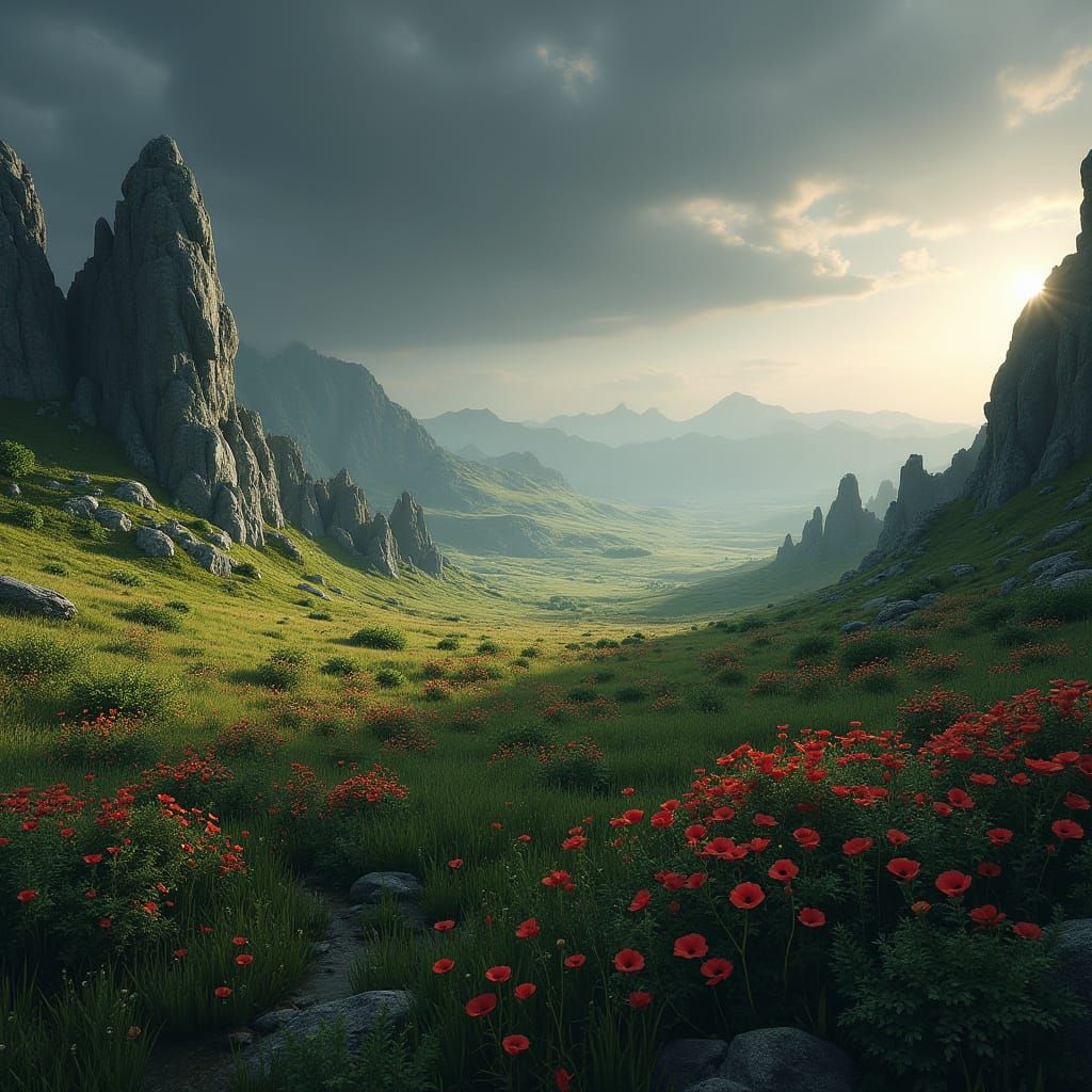 The rock field - Fantastical Rock Field Landscape in Deep C...