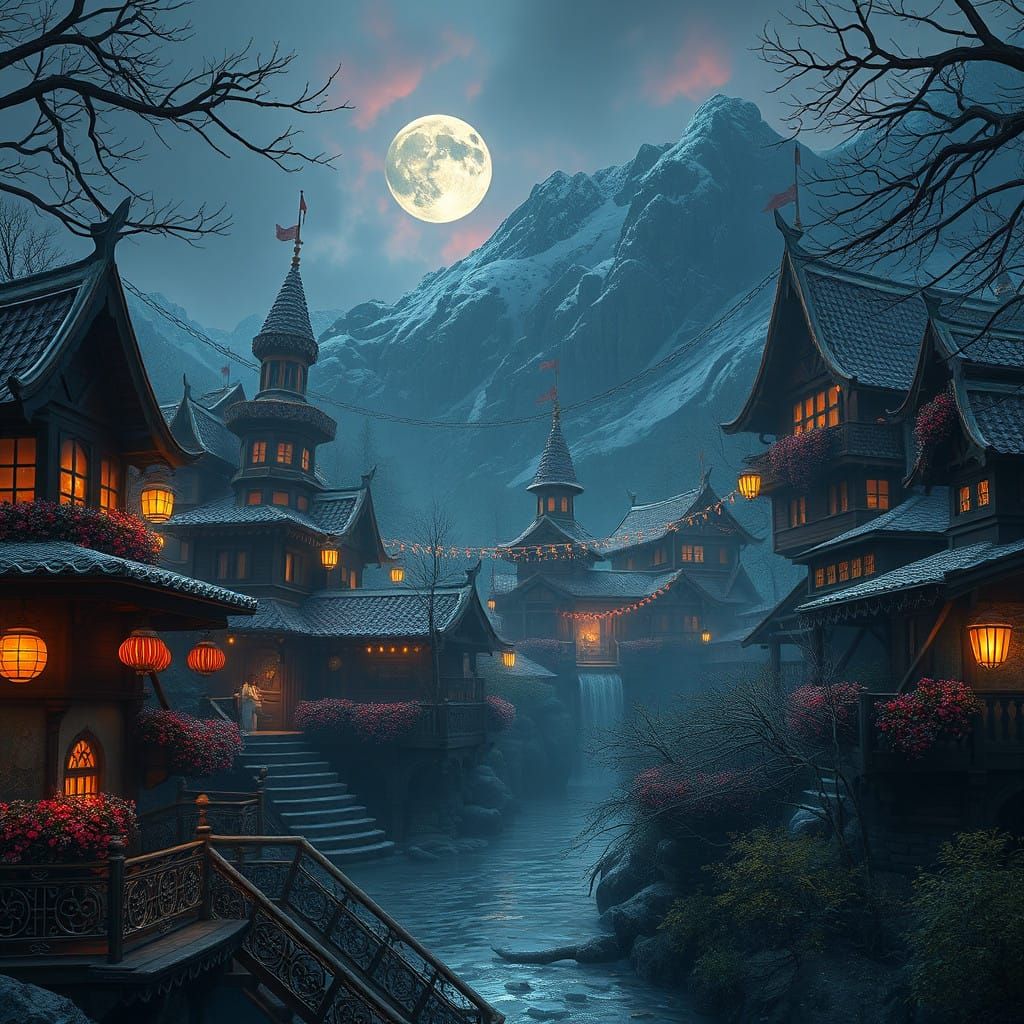 декабрь хуманизация мужская - Surreal Winter Wonderland in D...