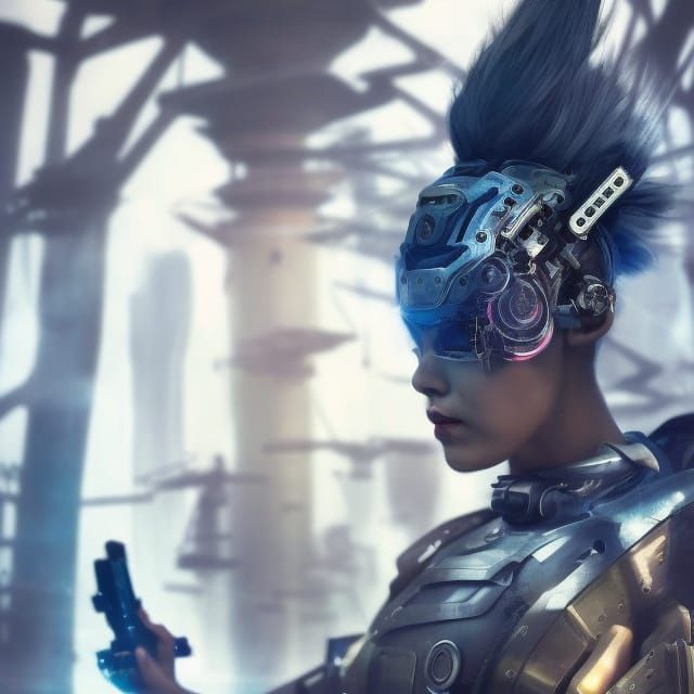 mohawk soldier - AI Generated Artwork - NightCafe Creator