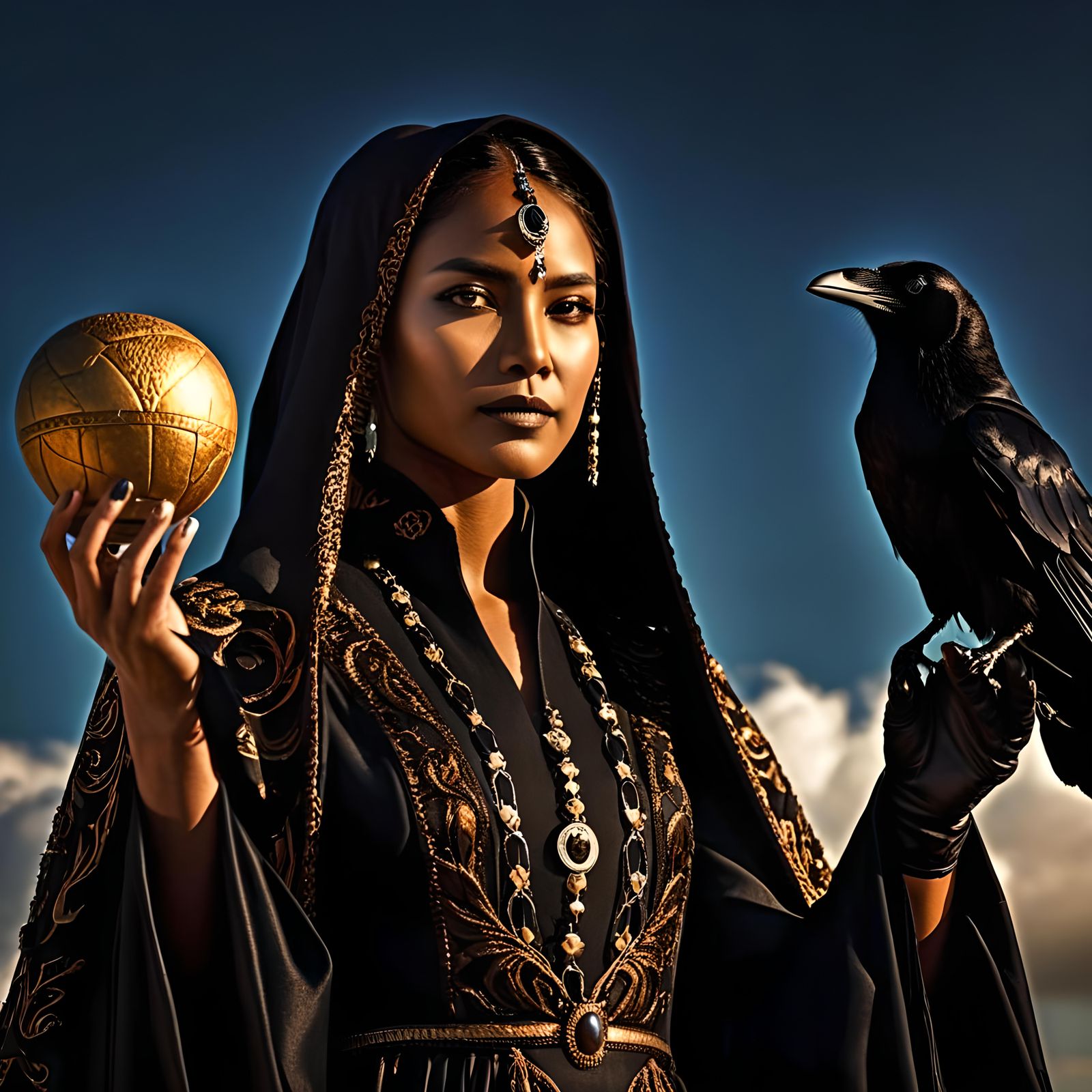 Raven Mystics: Unexpected Encounter at Dawn - AI Generated Artwork ...