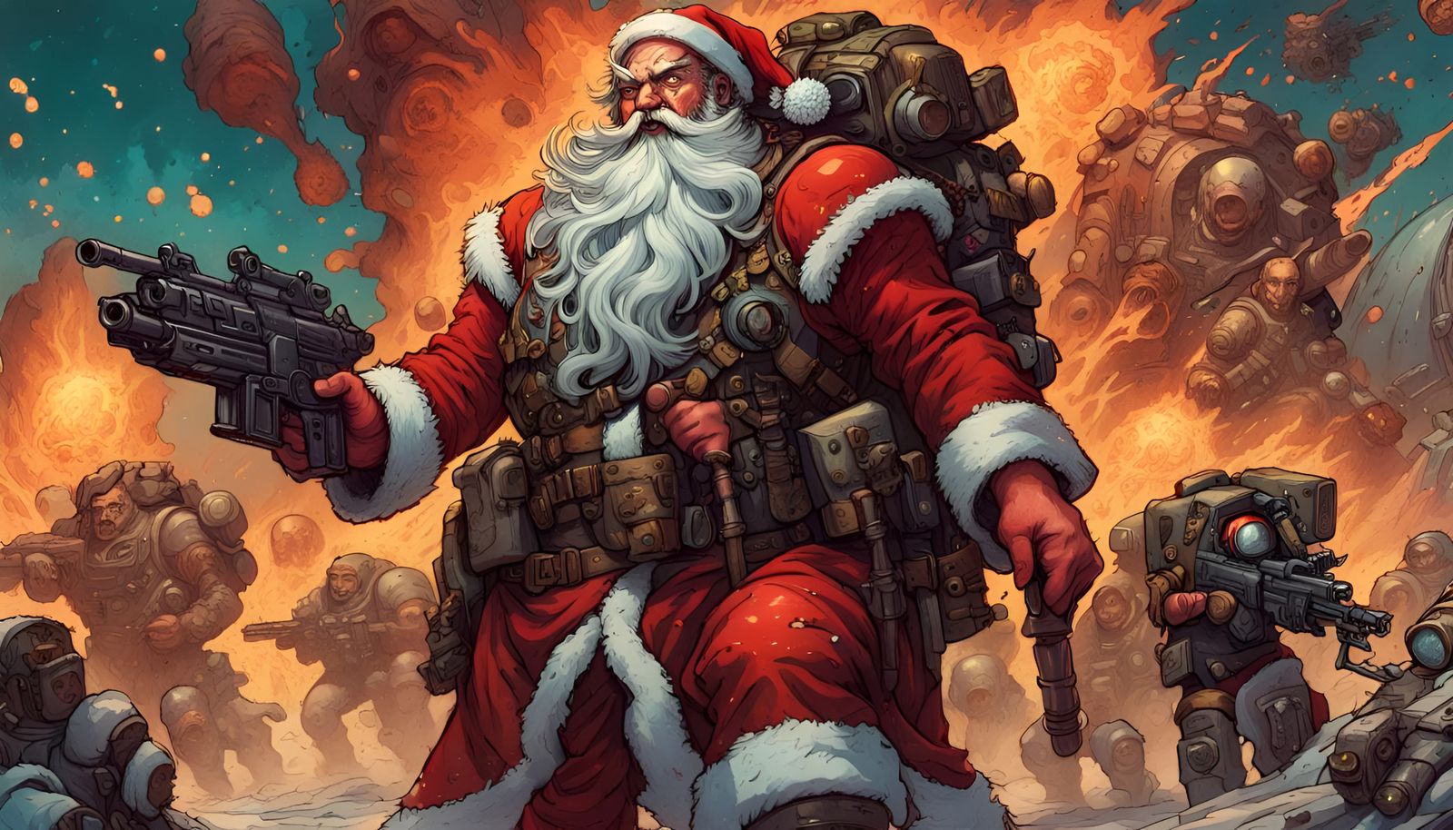 Space Marine Santa - AI Generated Artwork - NightCafe Creator