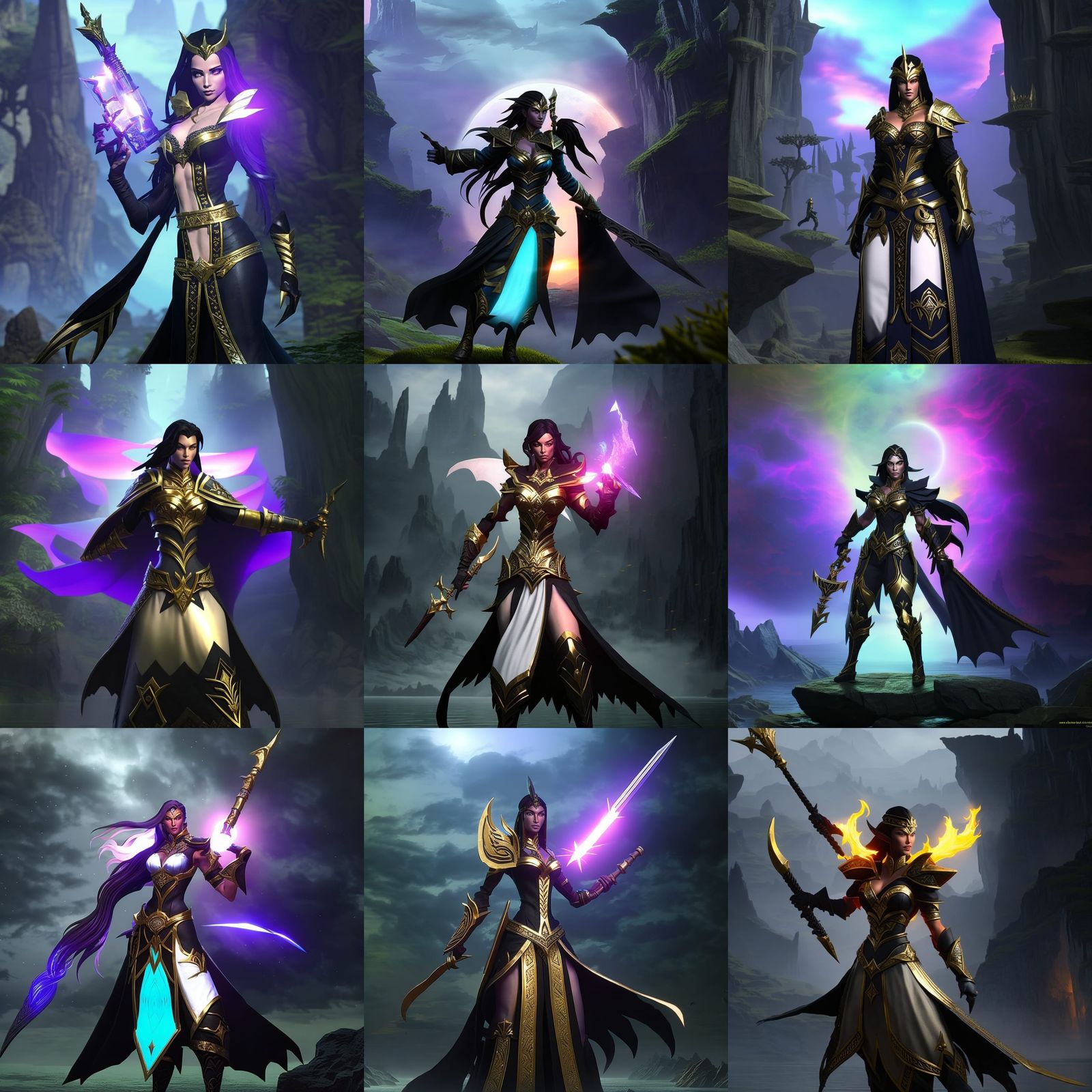 Wave of dark contrast feather armor or robe textures stay, enhance add ...