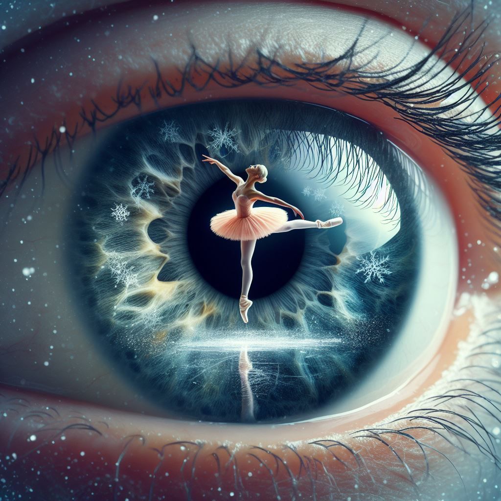 Eyeball Ballerina Reflection - AI Generated Artwork - NightCafe Creator