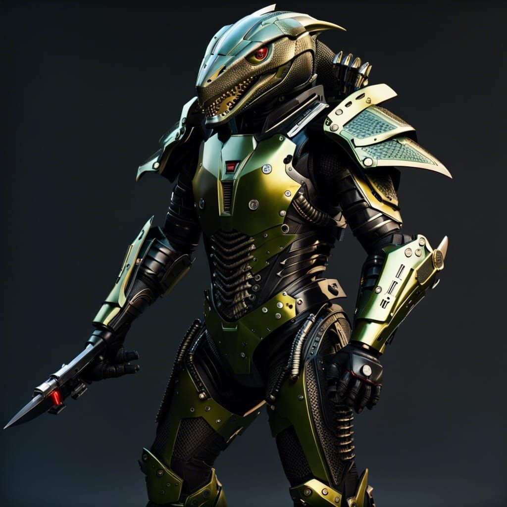 A highly advanced tech mechanical suit for humans, designed and ...