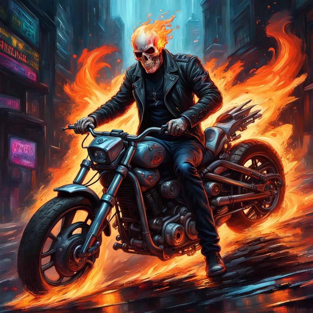 ghost rider - AI Generated Artwork - NightCafe Creator