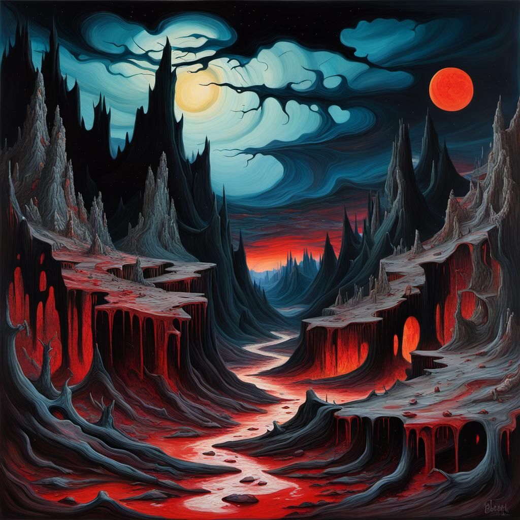 "Chaos Abyss" / "Land of Lost Souls" - AI Generated Artwork - NightCafe ...