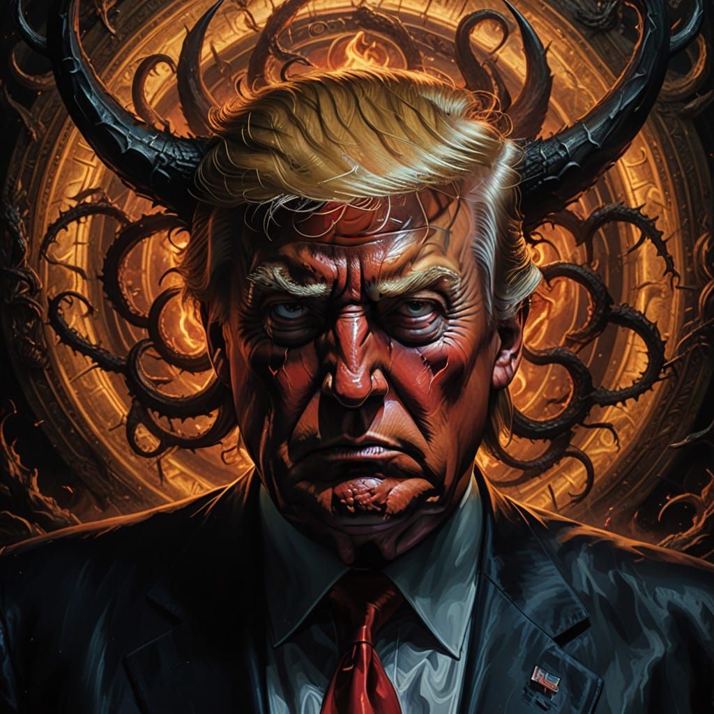 Cheeto demon horror Gustave Doré Greg Rutkowski sinister by Greg ...