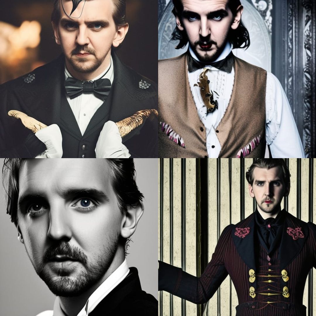 Dan Stevens as a gothic circus ring leader - AI Generated Artwork ...