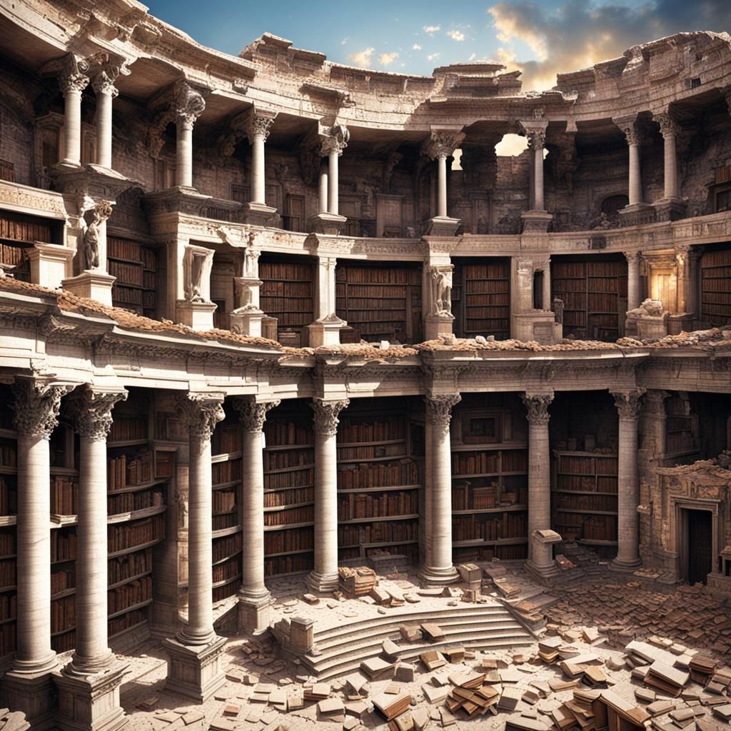 Roman Library - AI Generated Artwork - NightCafe Creator