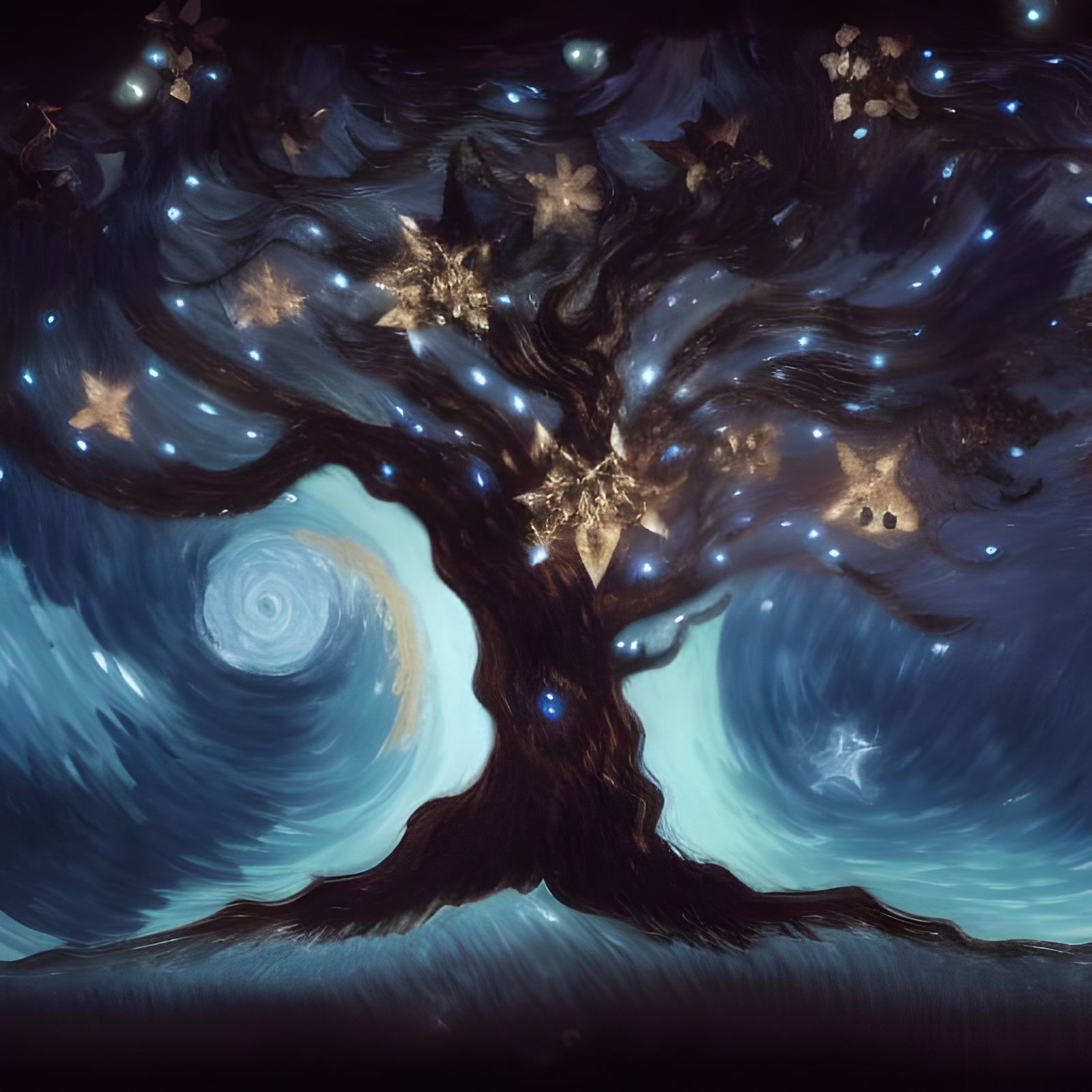 Starry Tree - AI Generated Artwork - NightCafe Creator