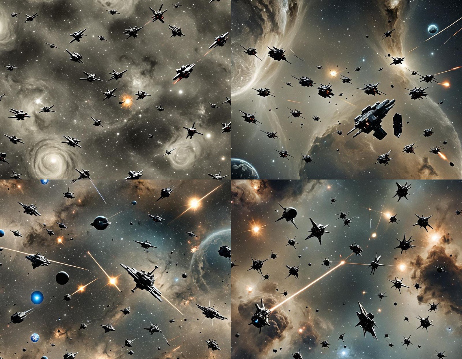 Interstellar Wars - Epic Interstellar Battle Scenery in Cosm...