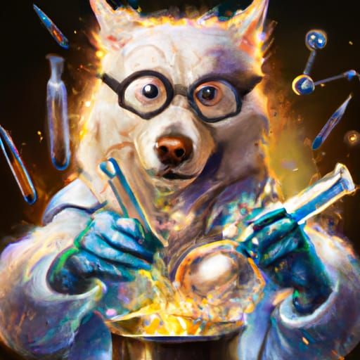 Mad Scientist Dog - AI Generated Artwork - NightCafe Creator