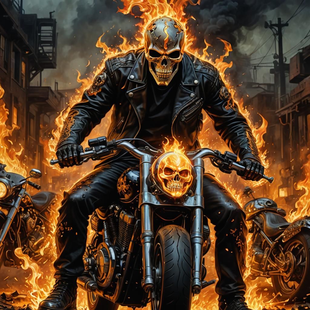 Ghost Rider - AI Generated Artwork - NightCafe Creator