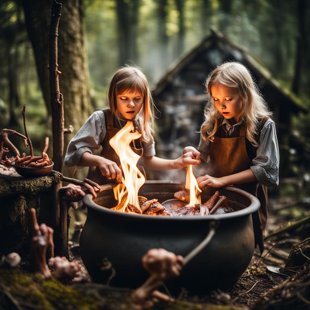 Hansel and Gretel - AI Generated Artwork - NightCafe Creator