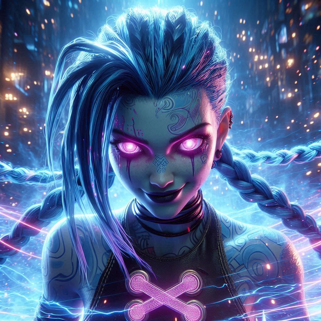 Boosted Magitech JinX - AI Generated Artwork - NightCafe Creator