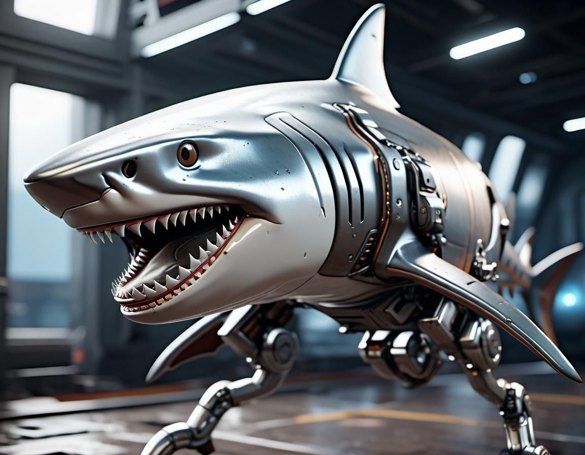 Cyber Shark - AI Generated Artwork - NightCafe Creator