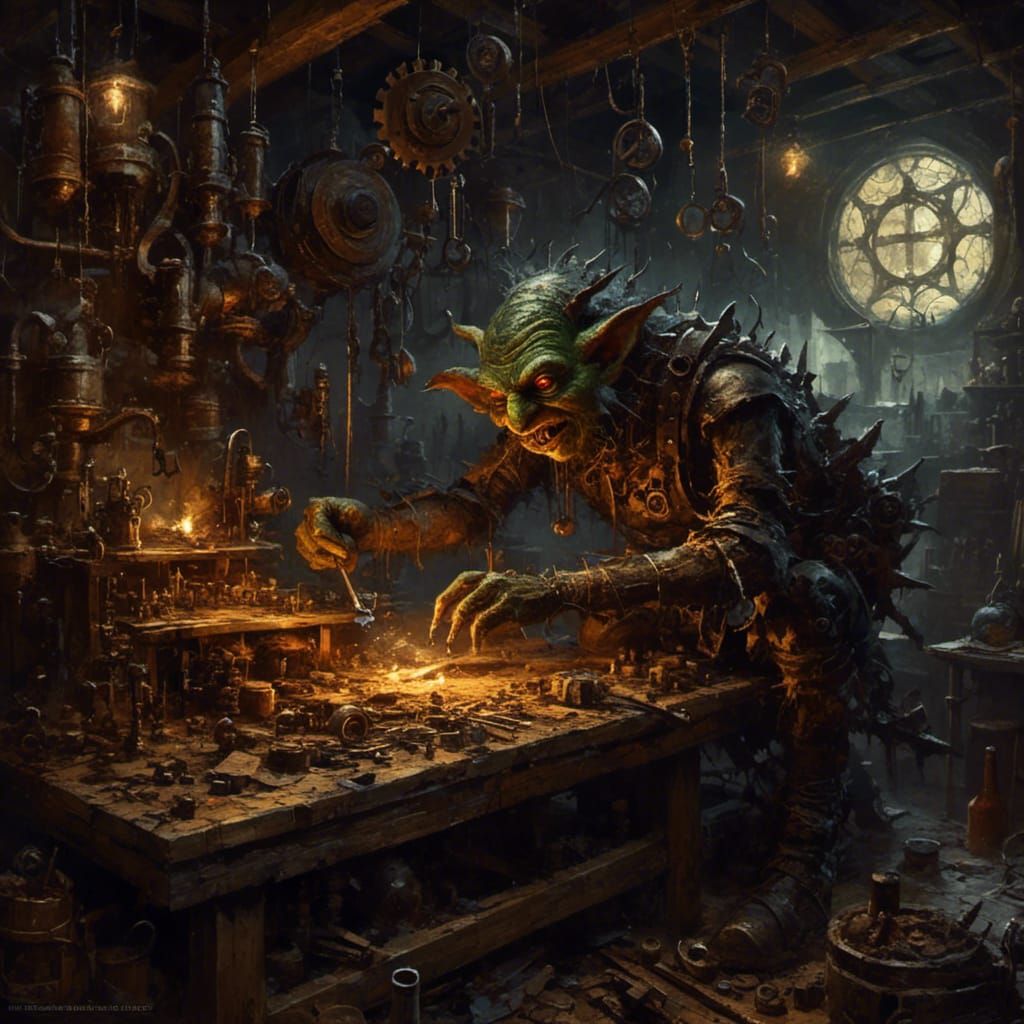 Goblin Mechanic - AI Generated Artwork - NightCafe Creator