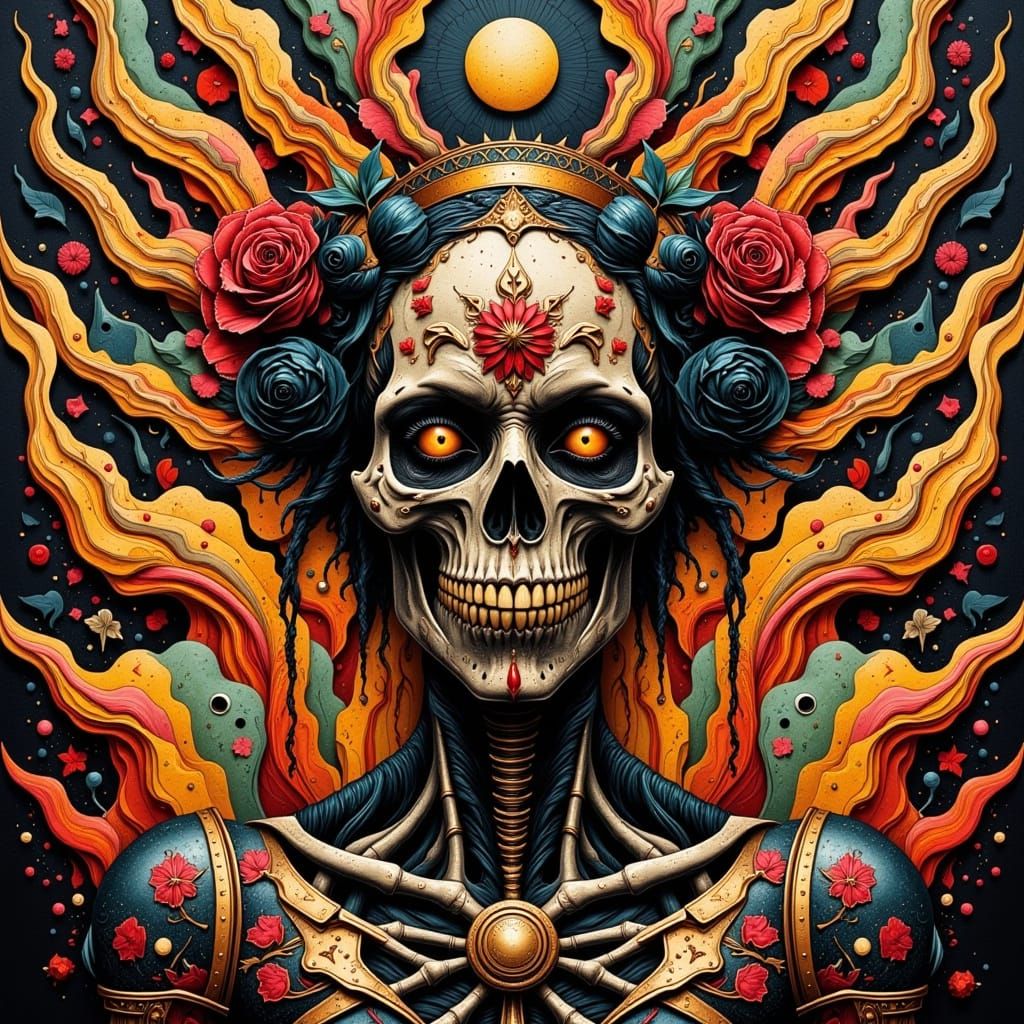 Dark Goo Flux Surreal Collage with Evil and Gothic... - AI Art