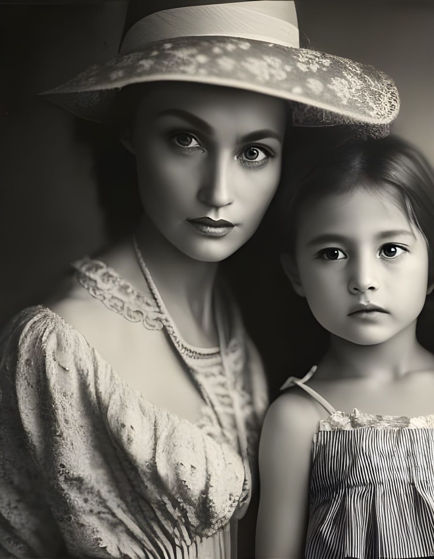 Mother & Daughter - AI Generated Artwork - NightCafe Creator