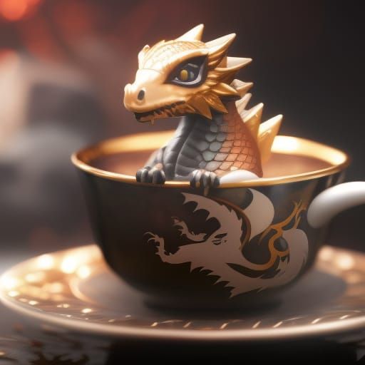 Teacup Dragon - AI Generated Artwork - NightCafe Creator