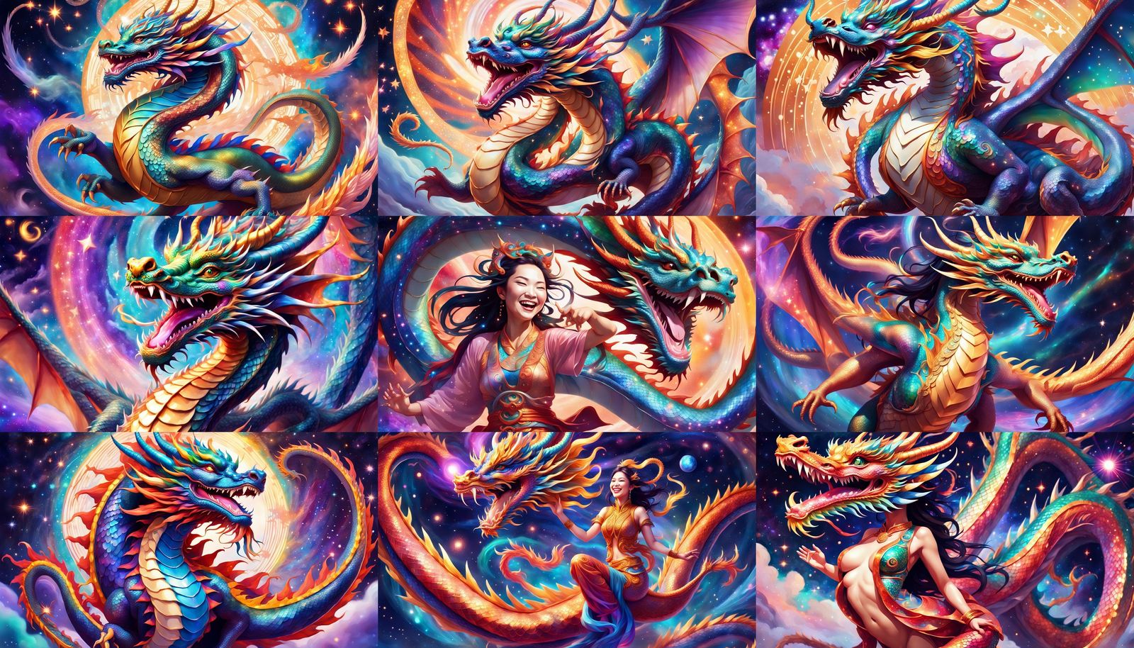 Celestial Dragon Goddess NuWa - AI Generated Artwork - NightCafe Creator