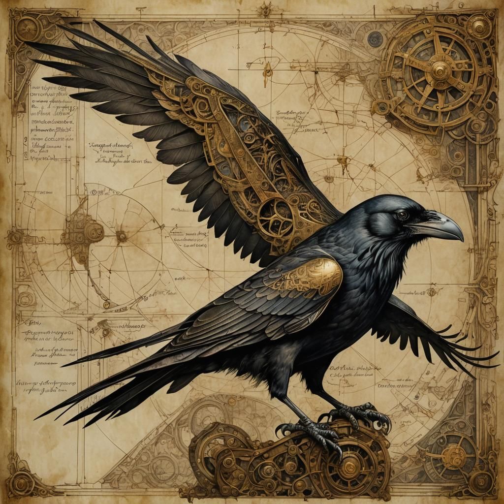 Leonardo's Mechanical Raven 3 - AI Generated Artwork - NightCafe Creator