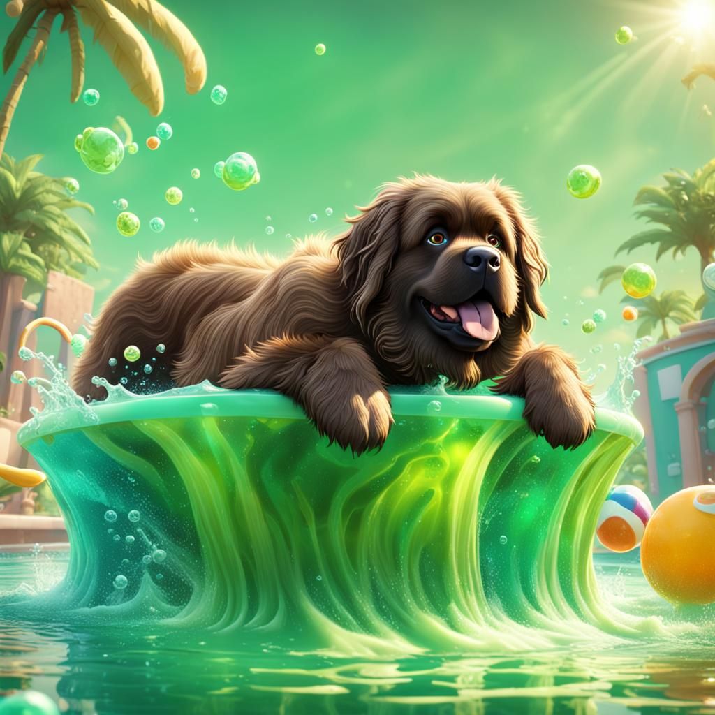 Jello pool jump - AI Generated Artwork - NightCafe Creator