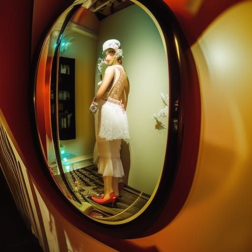 Flapper's Reflection - AI Generated Artwork - NightCafe Creator