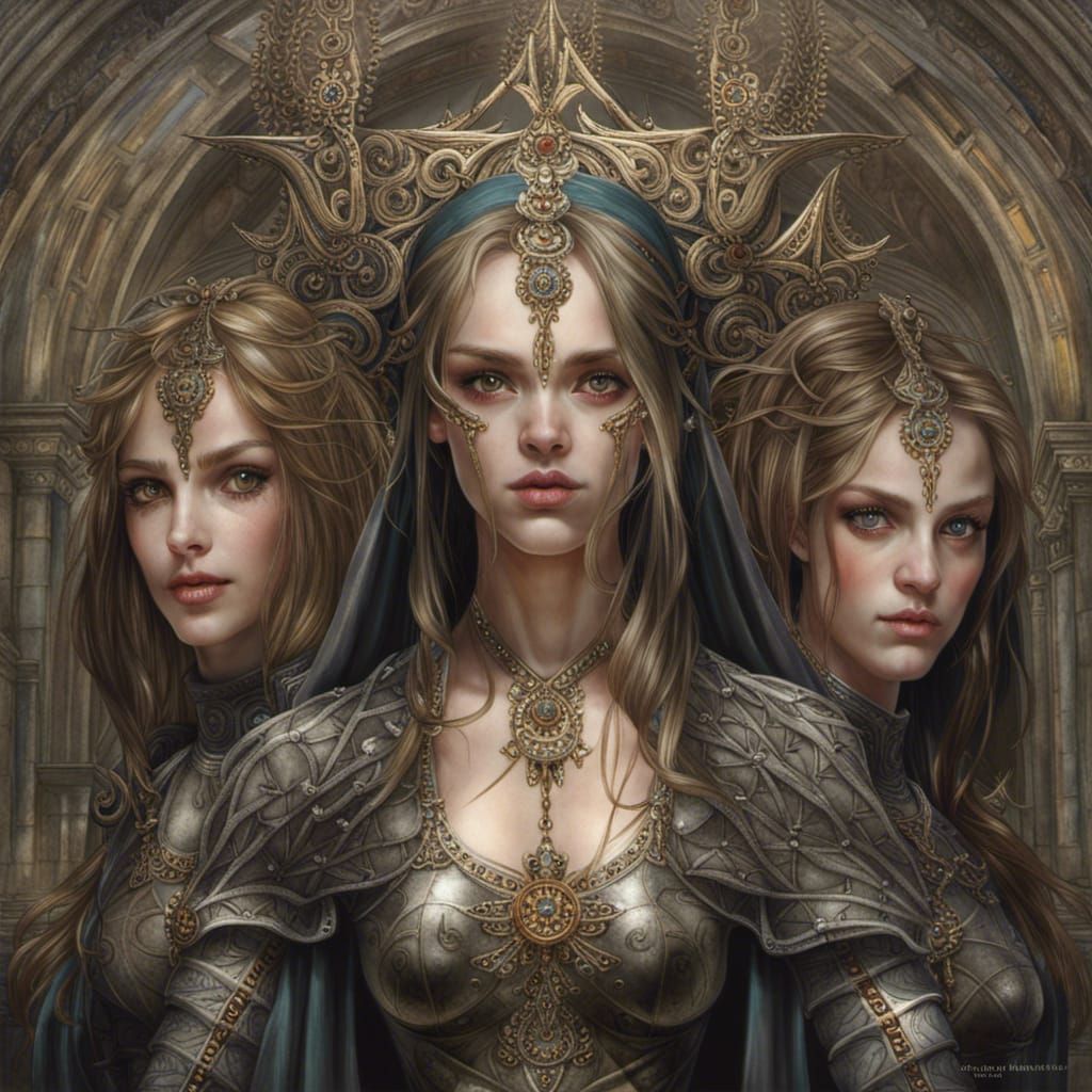 Badb, Macha, and Nemain - AI Generated Artwork - NightCafe Creator