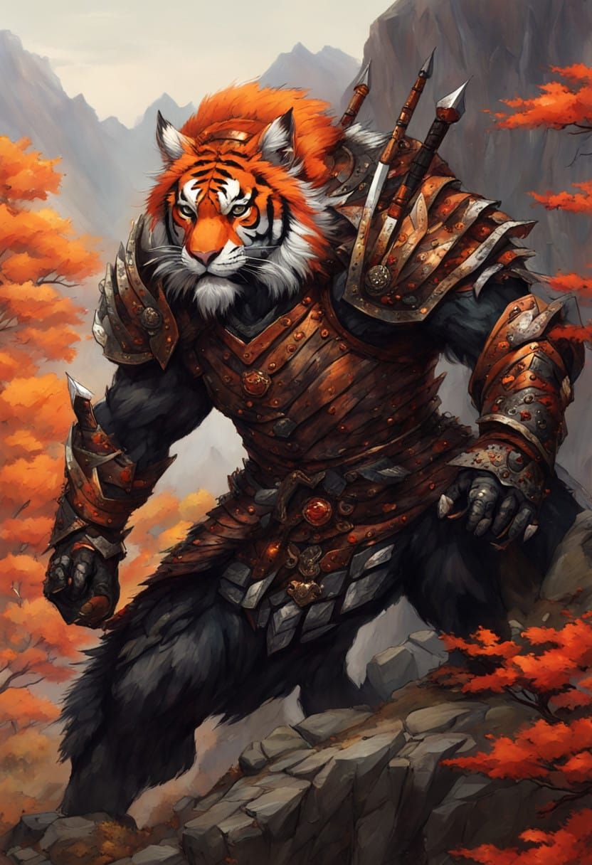 Tigerman - Autumn Warrior Ascends in Brigandine Armor