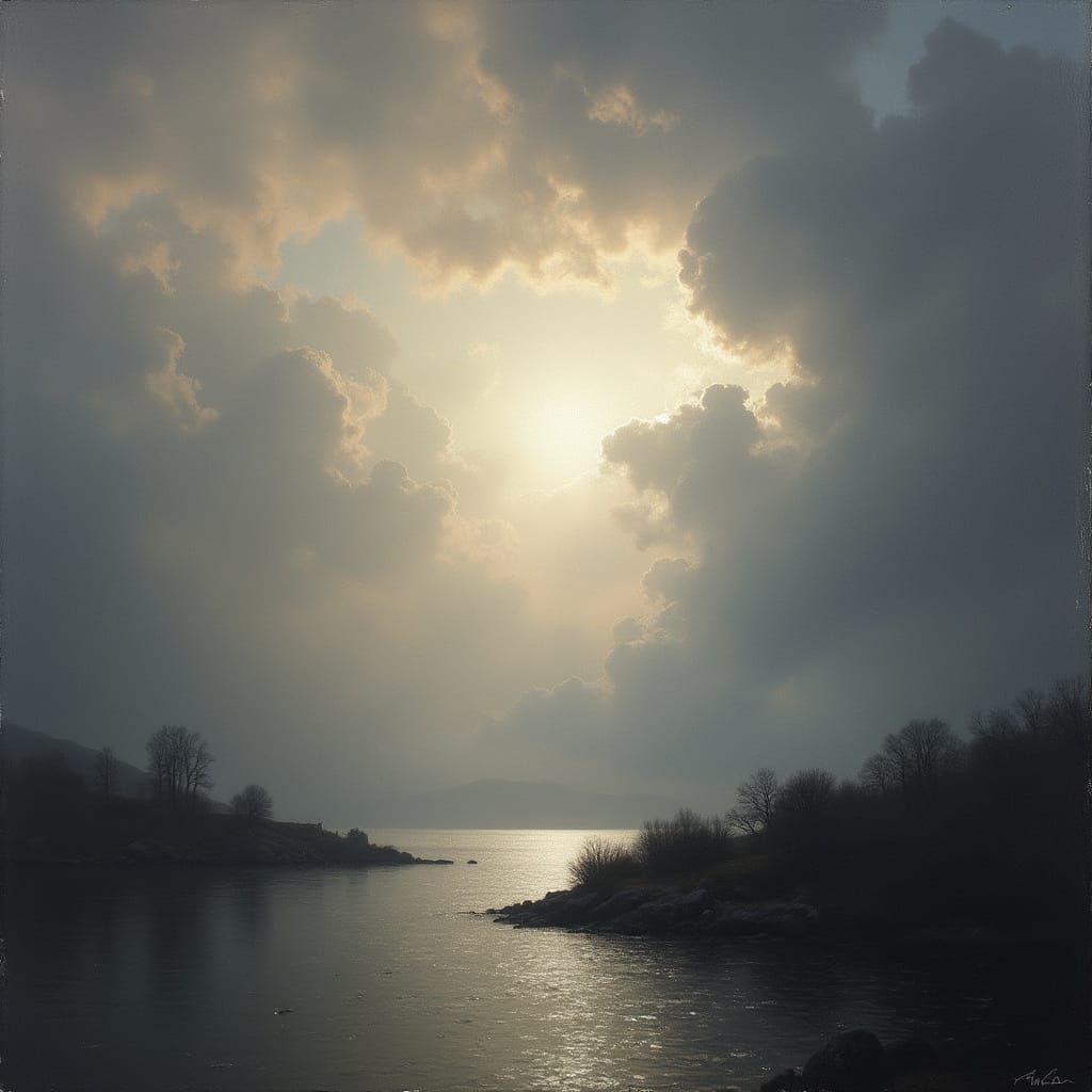 A silver lining - Hopeful Cloud with a Silver Lining