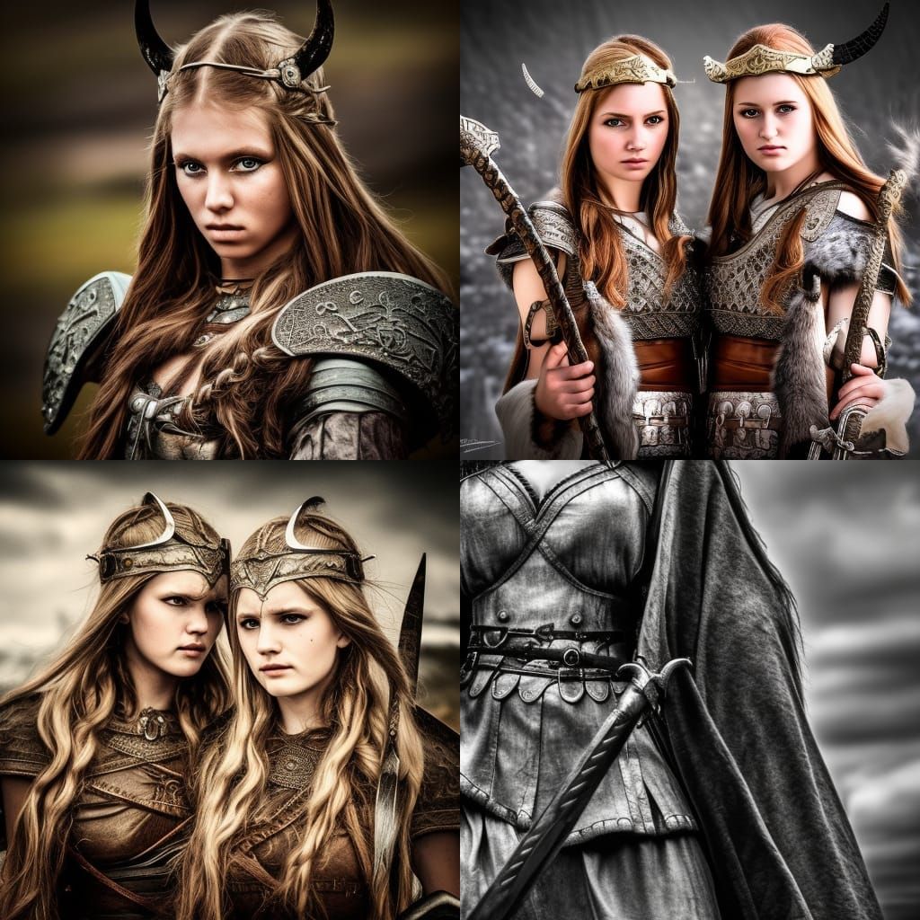 beautiful lady viking Norse valkyries - AI Generated Artwork ...